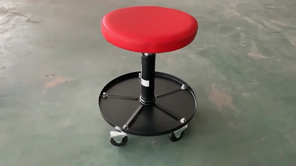 Heavy Duty Rolling Pneumatic Creeper Garage Shop Seat Padded Adjustable ...