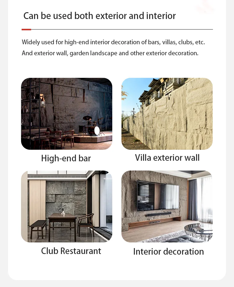 Exterior Polyurethane Wall Panels - PU Faux Stone Decor