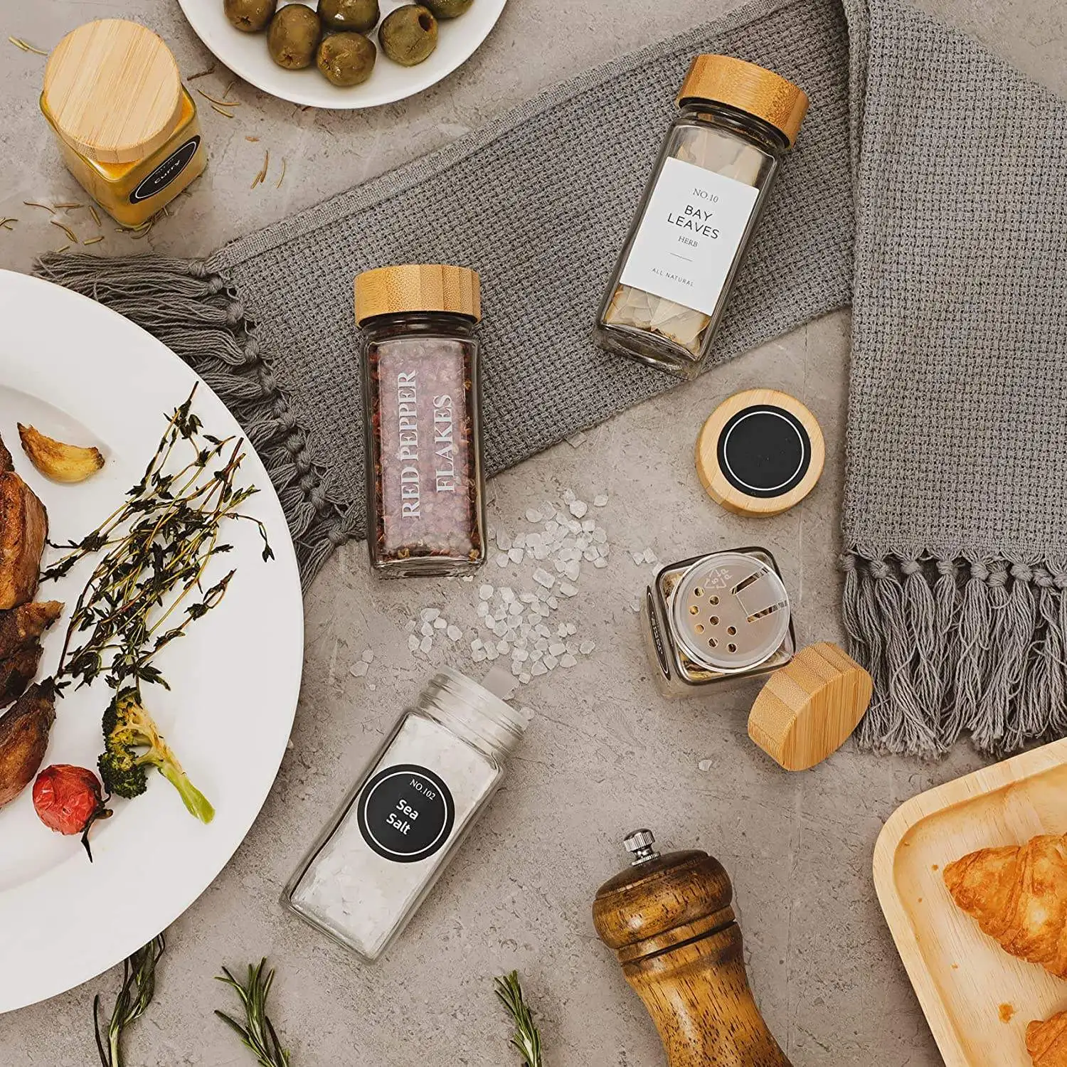 Custom Kitchen Spice Jars - Eco-Friendly & Functional