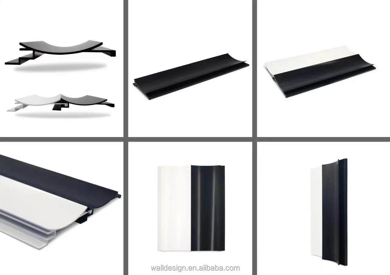 U Shaped Baffles Wall Cladding Wood Grain Aluminum Baffles Ceiling