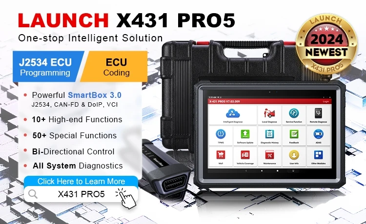 Launch X431 Pro5 - Versatile Car Diagnostic Tool with J2534