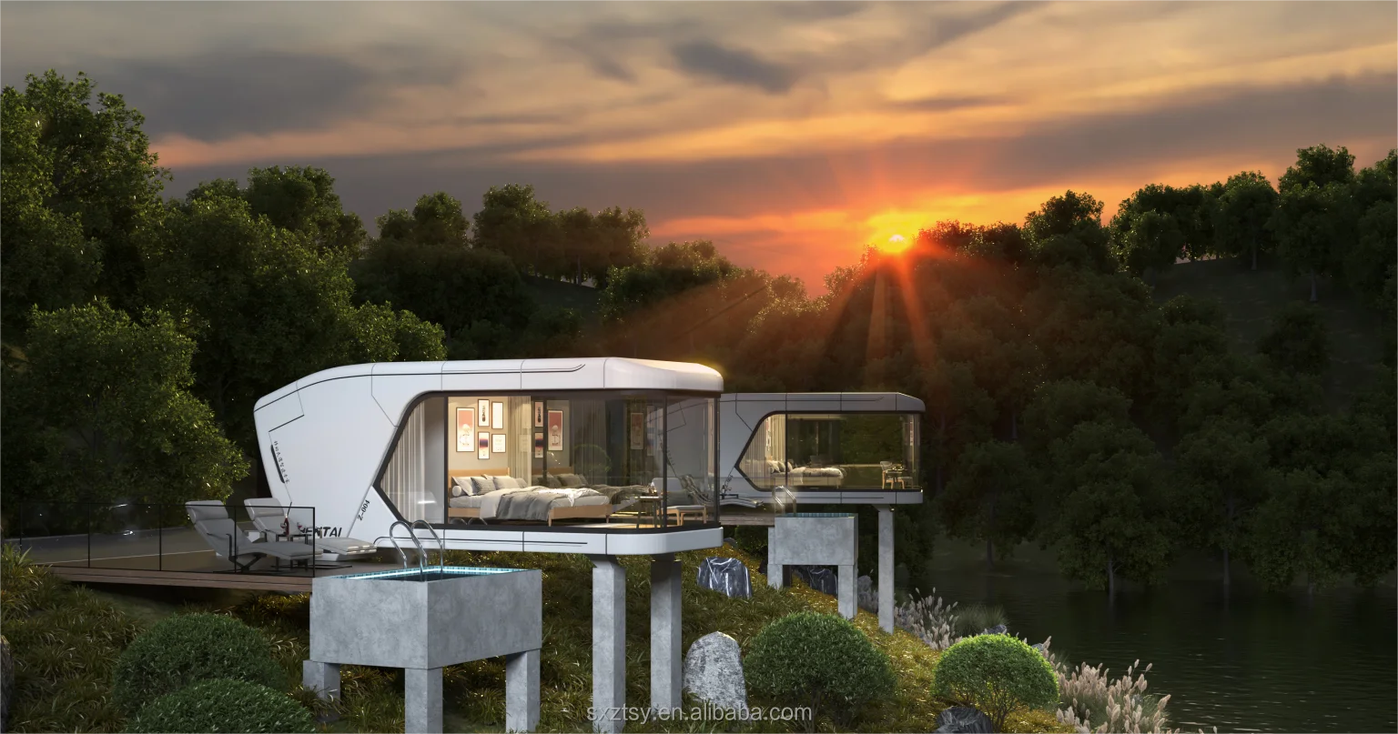 Houseboat Scalable Modular Container House Mobile Tiny House Modular ...