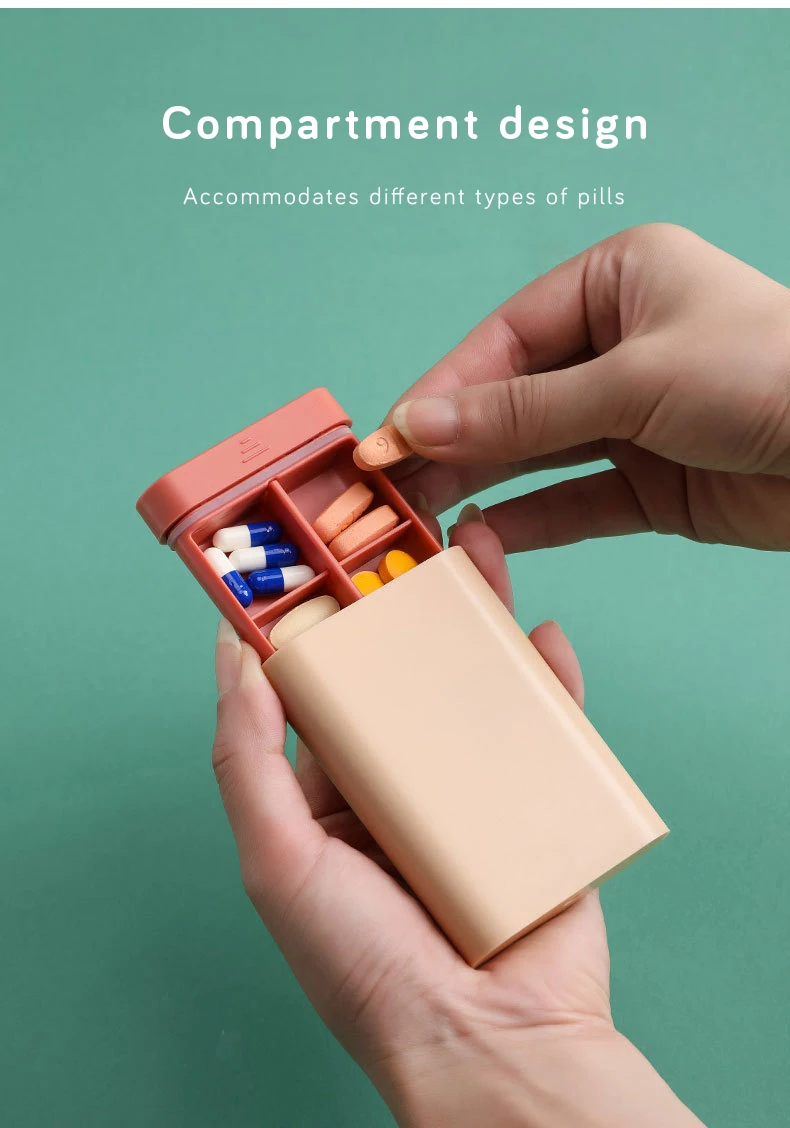 Stylish Portable Pill Box - Waterproof & Weekly Organizer