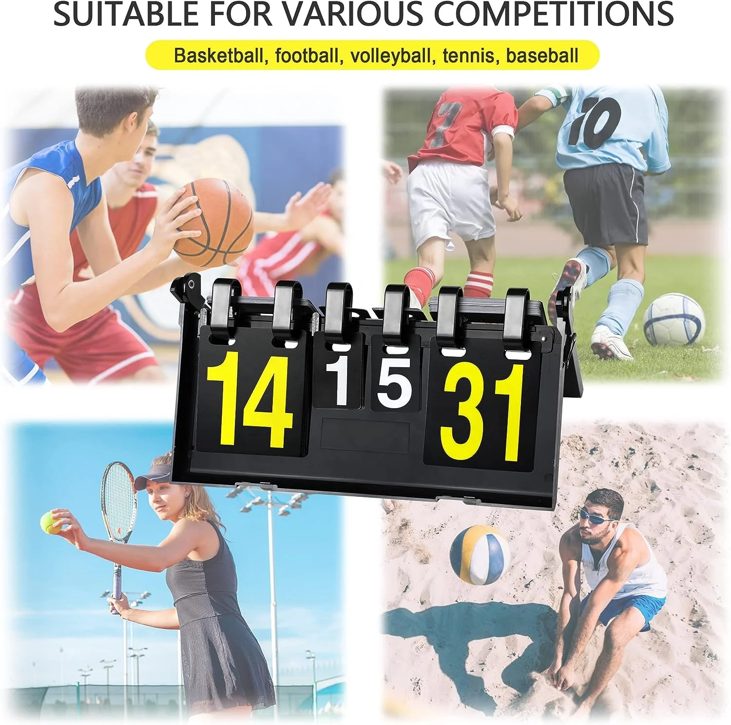 Wholesale Portable Scoreboard 4 Digital Scoreboard Tabletop Volleyball ...