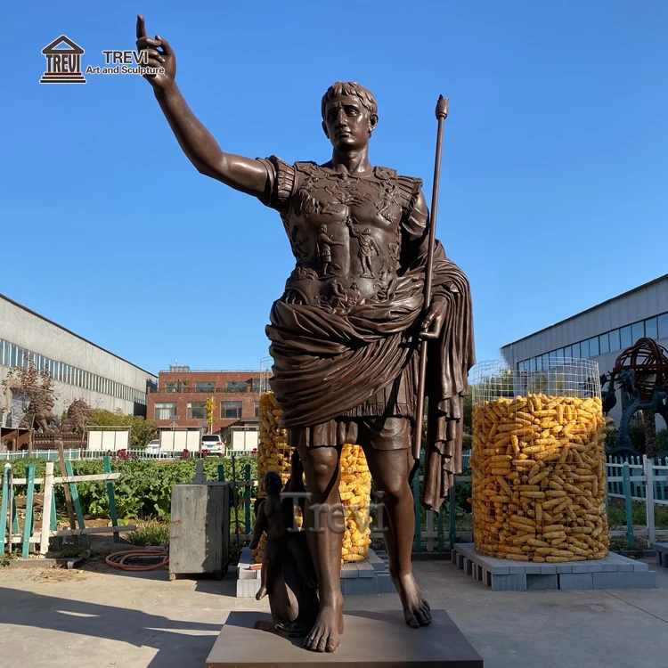 Famous Julius Caesar Bronze Statue - Life Size Ancient Roman Sculpture ...