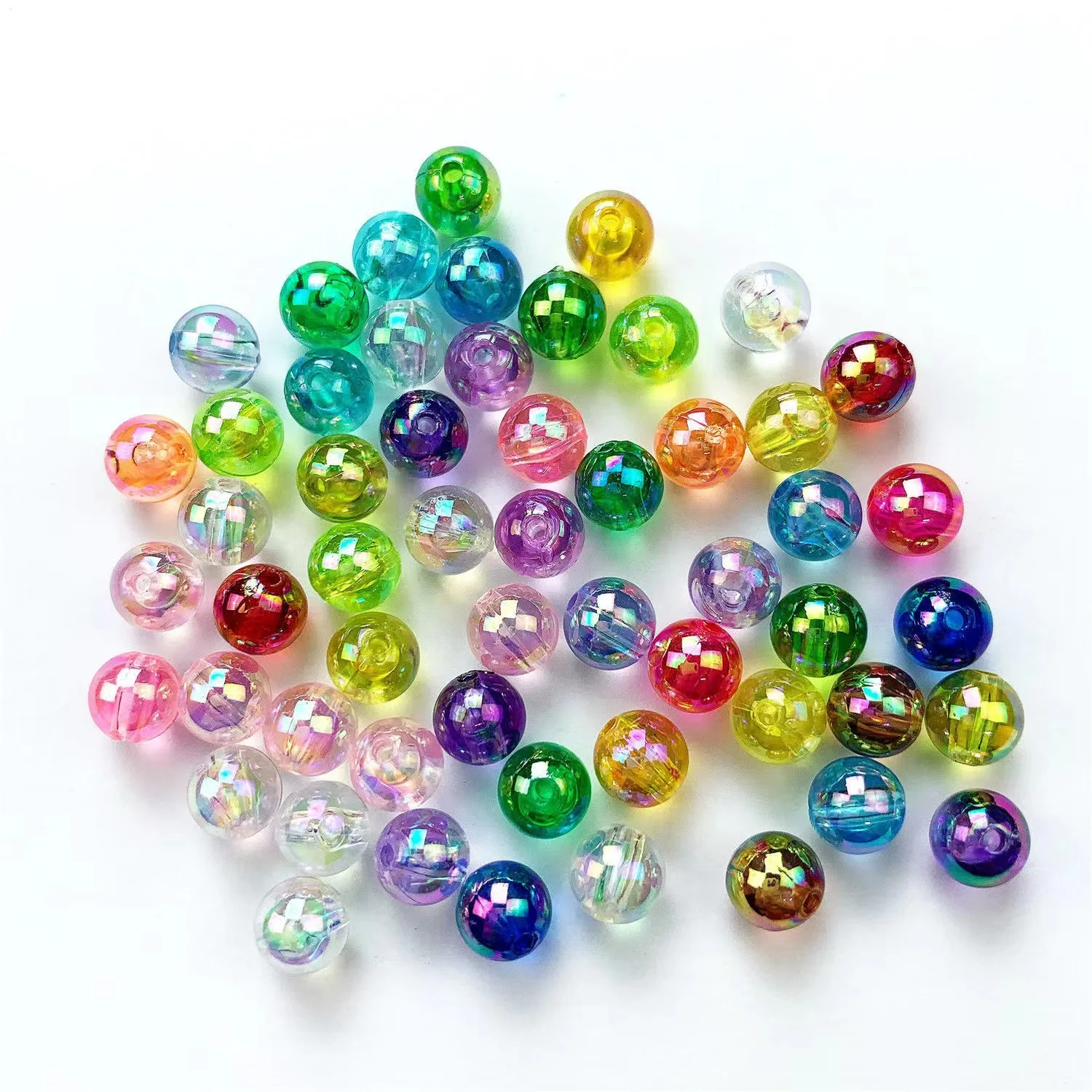 Colorful AB Magic Pearl Bubble Impersonating Pearl Straight Hole ...