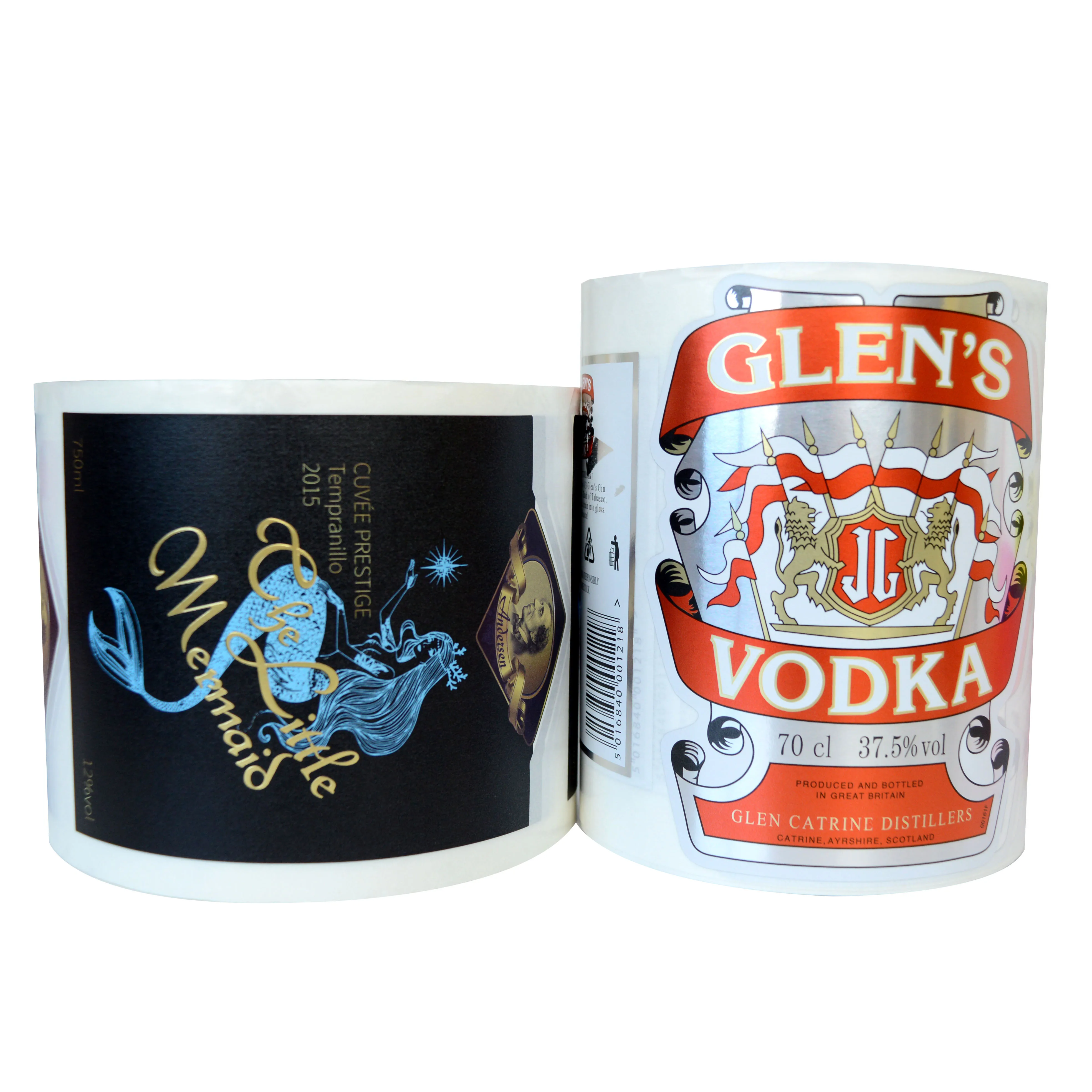 Premium Textured Paper Wine Bottle Label - Waterproof & Customizable