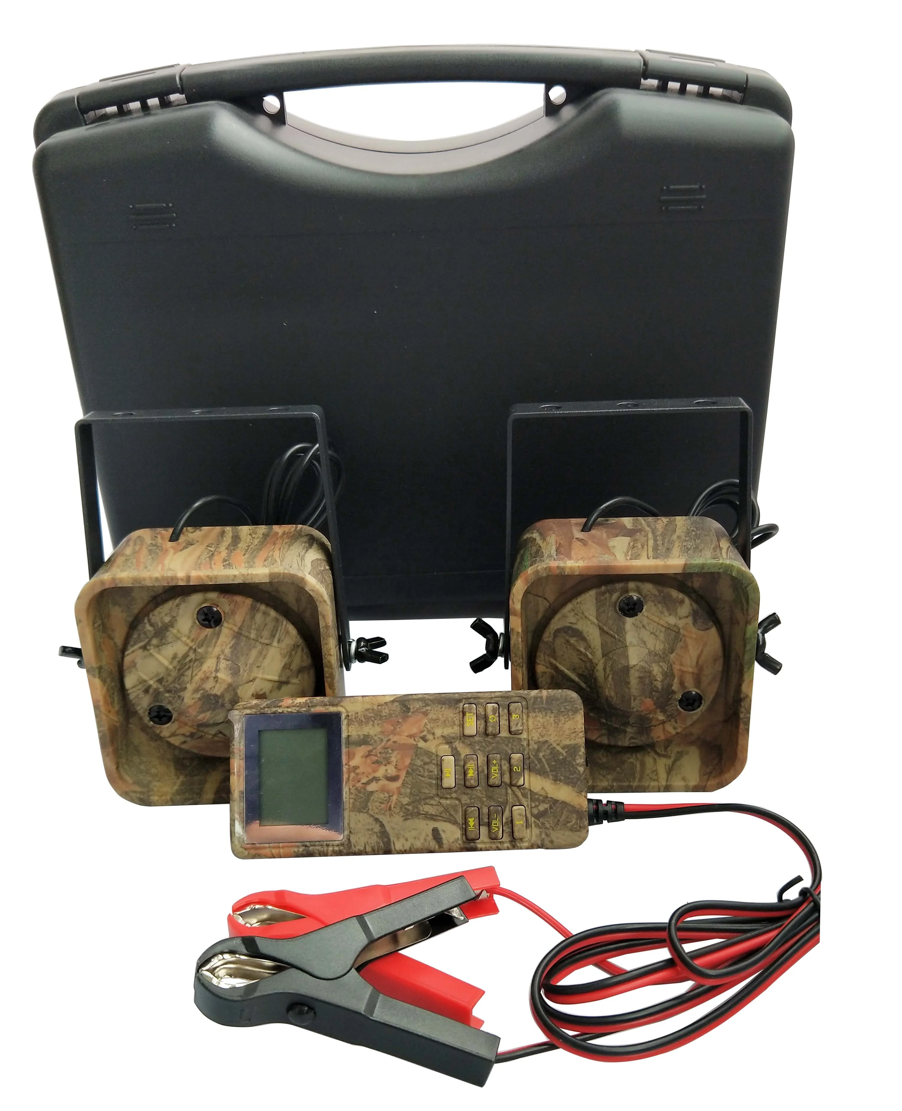 2x50watt Hunting Speakers with Bird Sounds & Durable Box