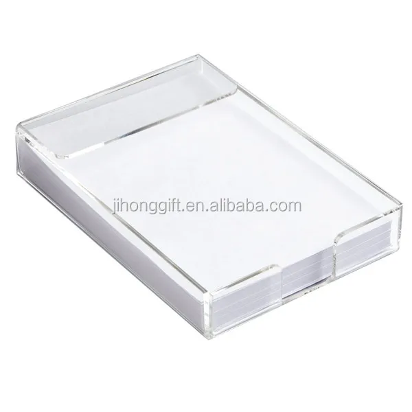 Clear A4 Transparent Acrylic Notepad Storage Holder Paper Organizer ...