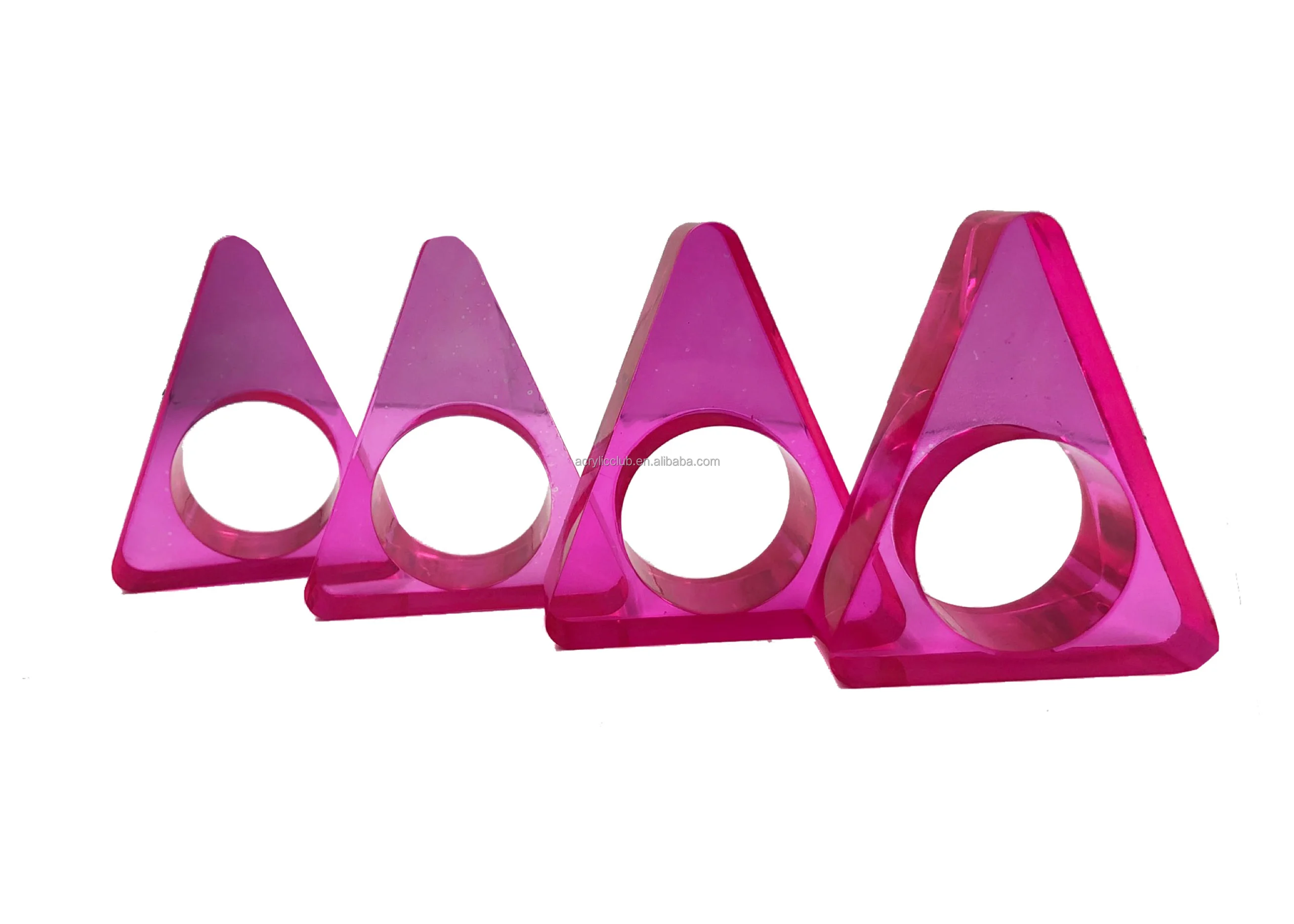 Factory Custom Plexiglass Table Triangle Acrylic Napkin Ring Clear ...