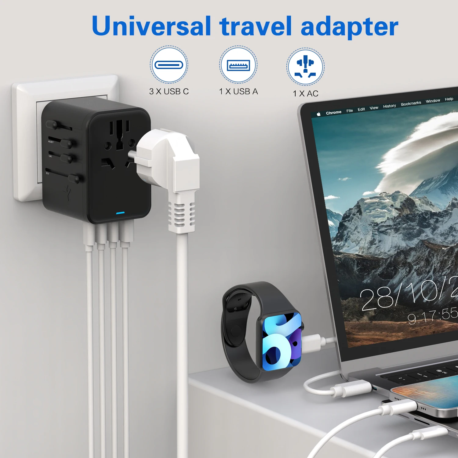 Newest Design International Electrical USB Charger Travel Adaptor Plug ...
