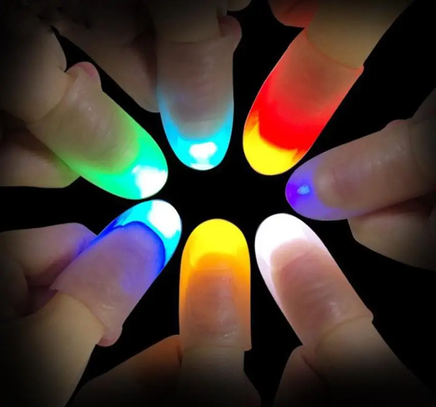 Lightup Magic Thumbs LED Flash Finger Tips for Stage Tricks