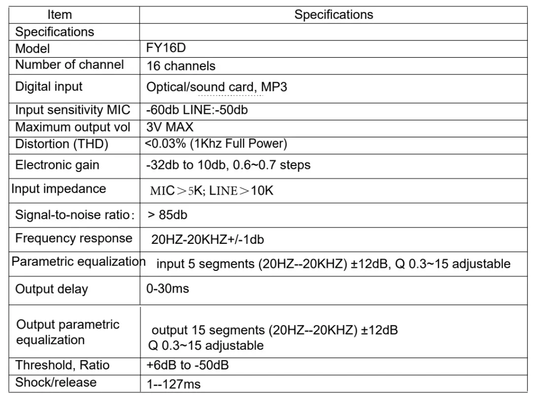 16 Channel Mixer with 2 USB Smart Digital 32 Optical/sound Card