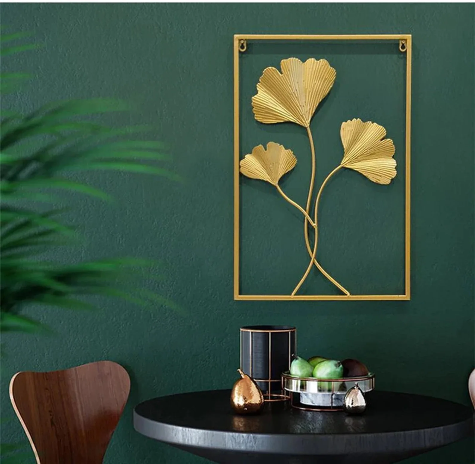 Gold Metal Wall Art - Stylish Home Decor for Living Room