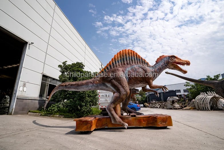 Realistic Metal Mechanical Spinosaurus Dinosaur Model Animatronic with ...