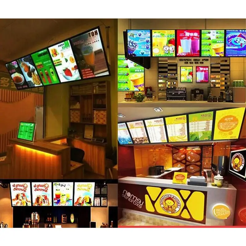 Custom LED Wall Profile Restaurant Menu Light Box Custom Lightbox for ...