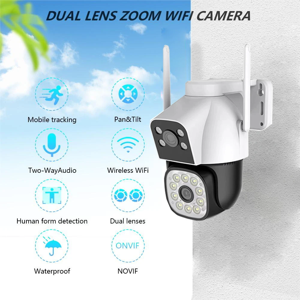 Tuya Smartlife 4k Dual Lens Linkage Outdoor Wireless Cctv Security ...