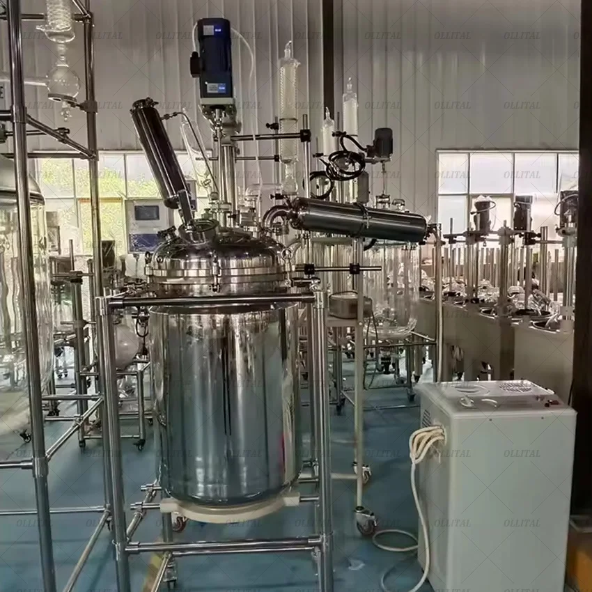Stainless Steel Jacketed Reactor Continous Stirred Reactor With Jacket ...