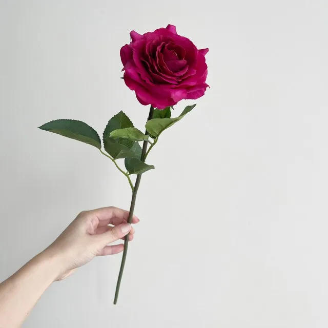 Wholesale Artificial Faux Silk Rose Flower Real Touch Latex Coated ...