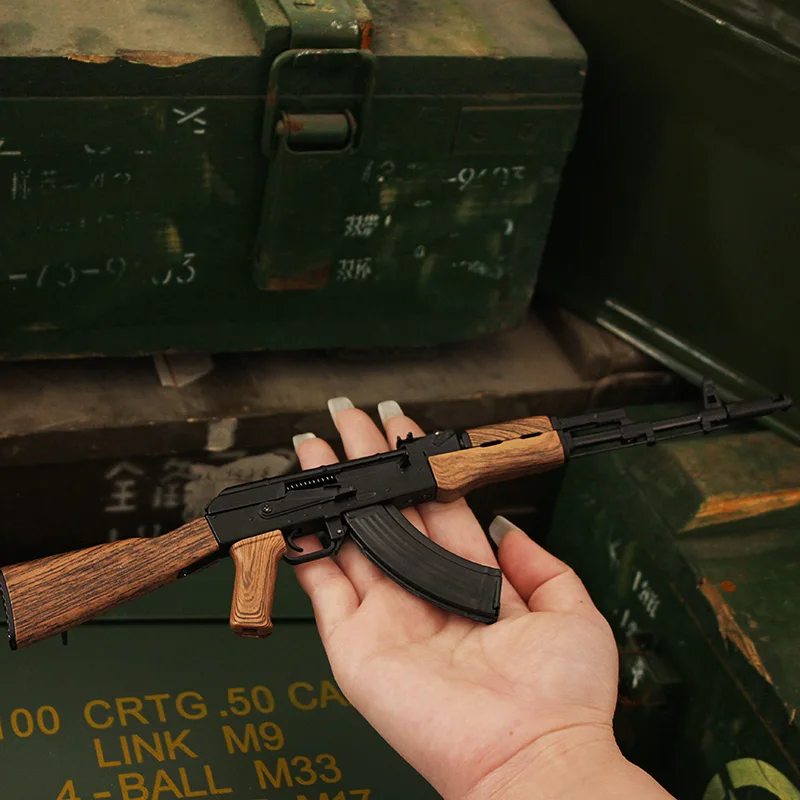 Realistic Mini AK47 Detachable Metal Gun Model Sniper Rifle Toy