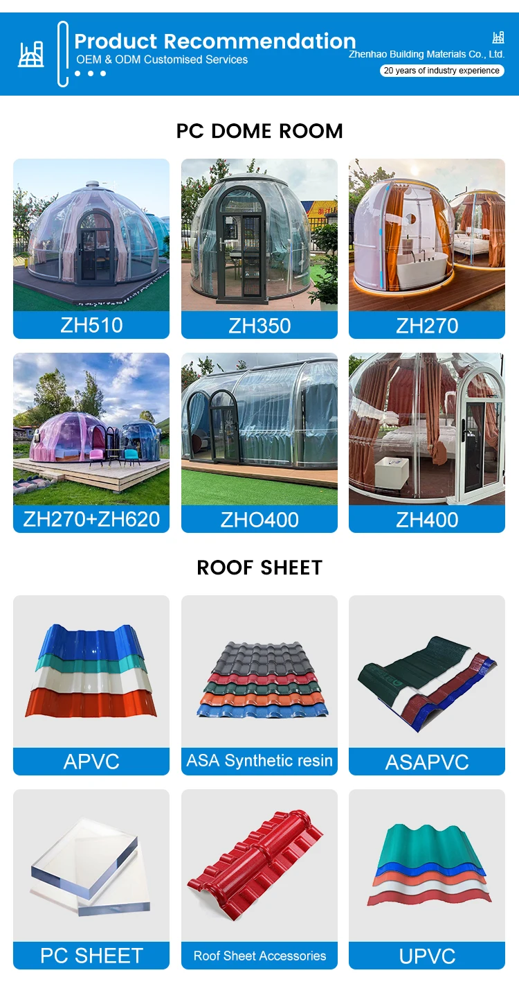 Modern Transparent Dome Tent Luxury Hotel Glamping PC Glamping Domes ...