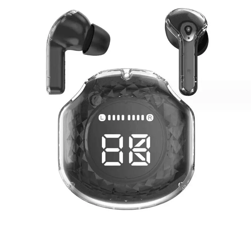 Transparent Tws Earbuds Crystal Mini Airbuds Bt5.3 Wireless Earphone ...