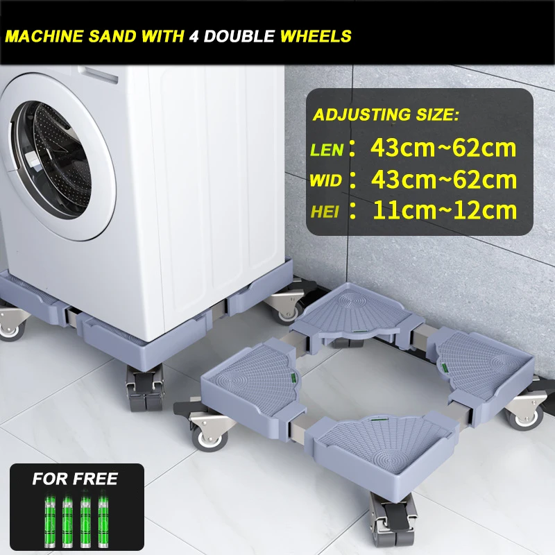 Movable Washing Machine Stand Adjustable Washing Machine Base With ...