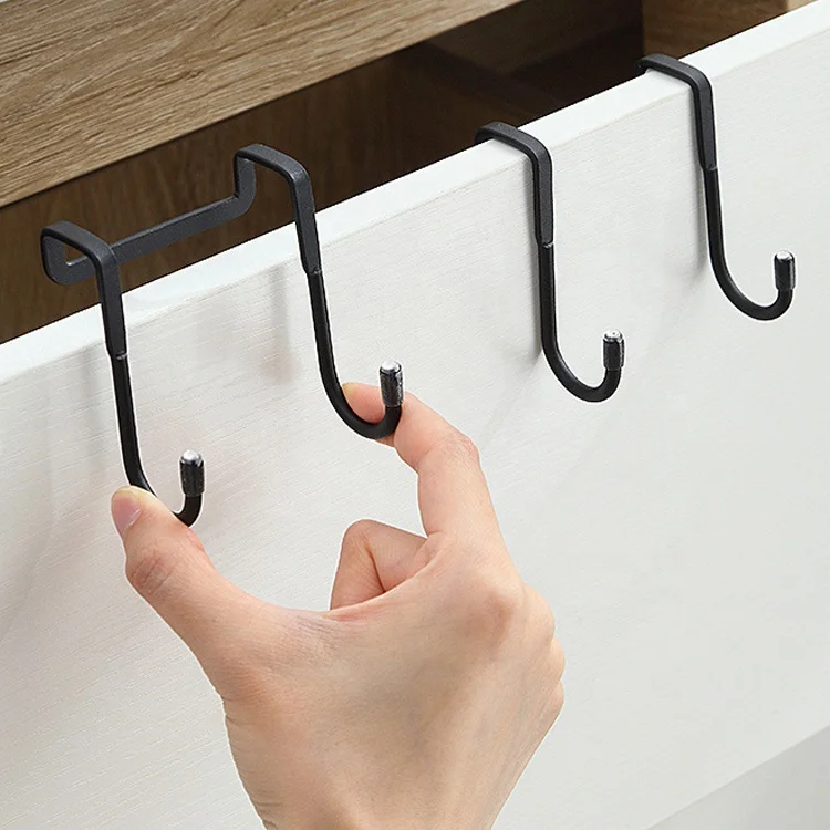 Stainless Steel Hanger Over Door Coat Rack Over The Door Hook For Towel Cloth Bags Sundries ...