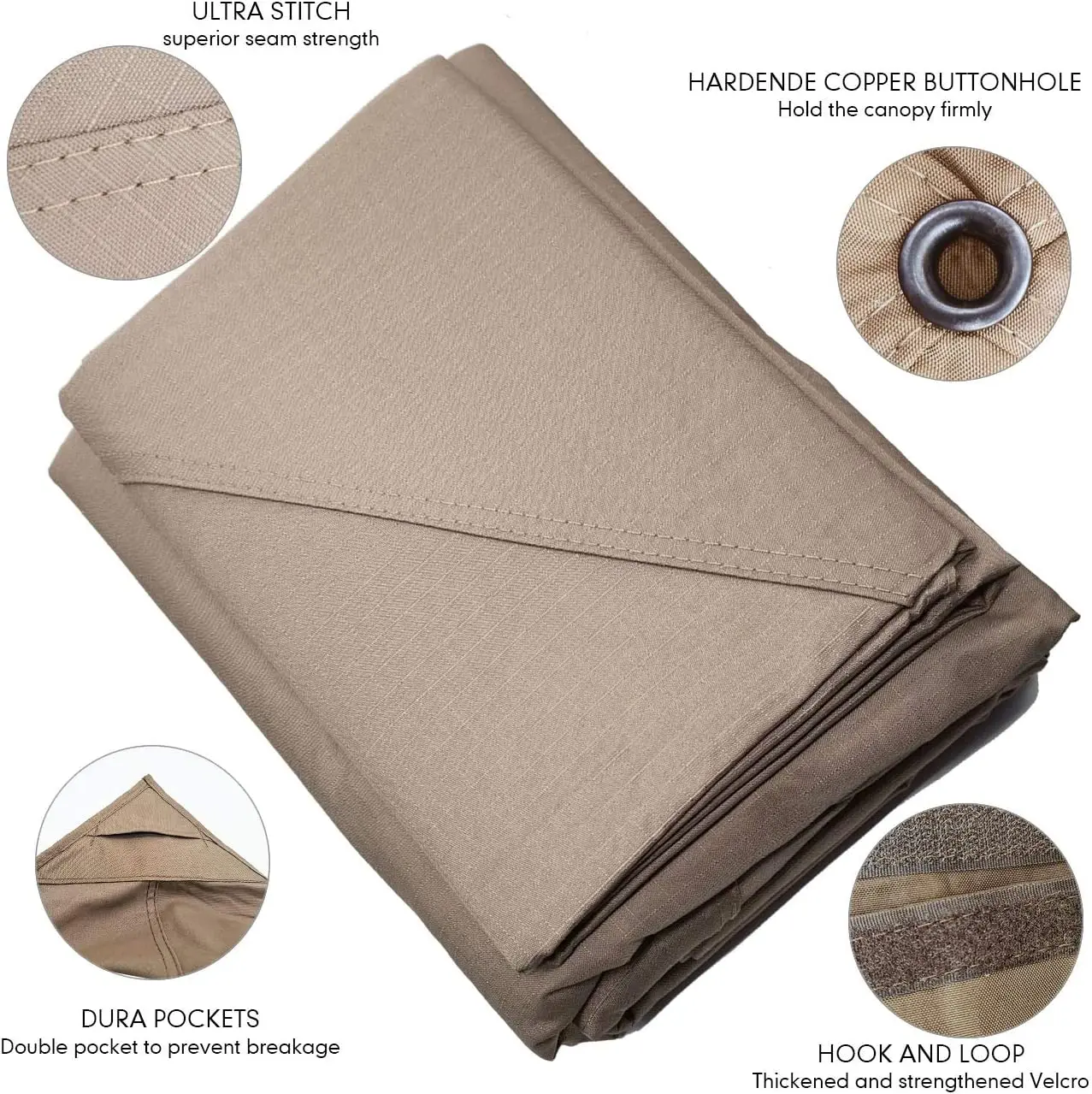 Brown,Waterproof Outdoor Replacement Ceiling,Square Khaki Garden Gazebo ...