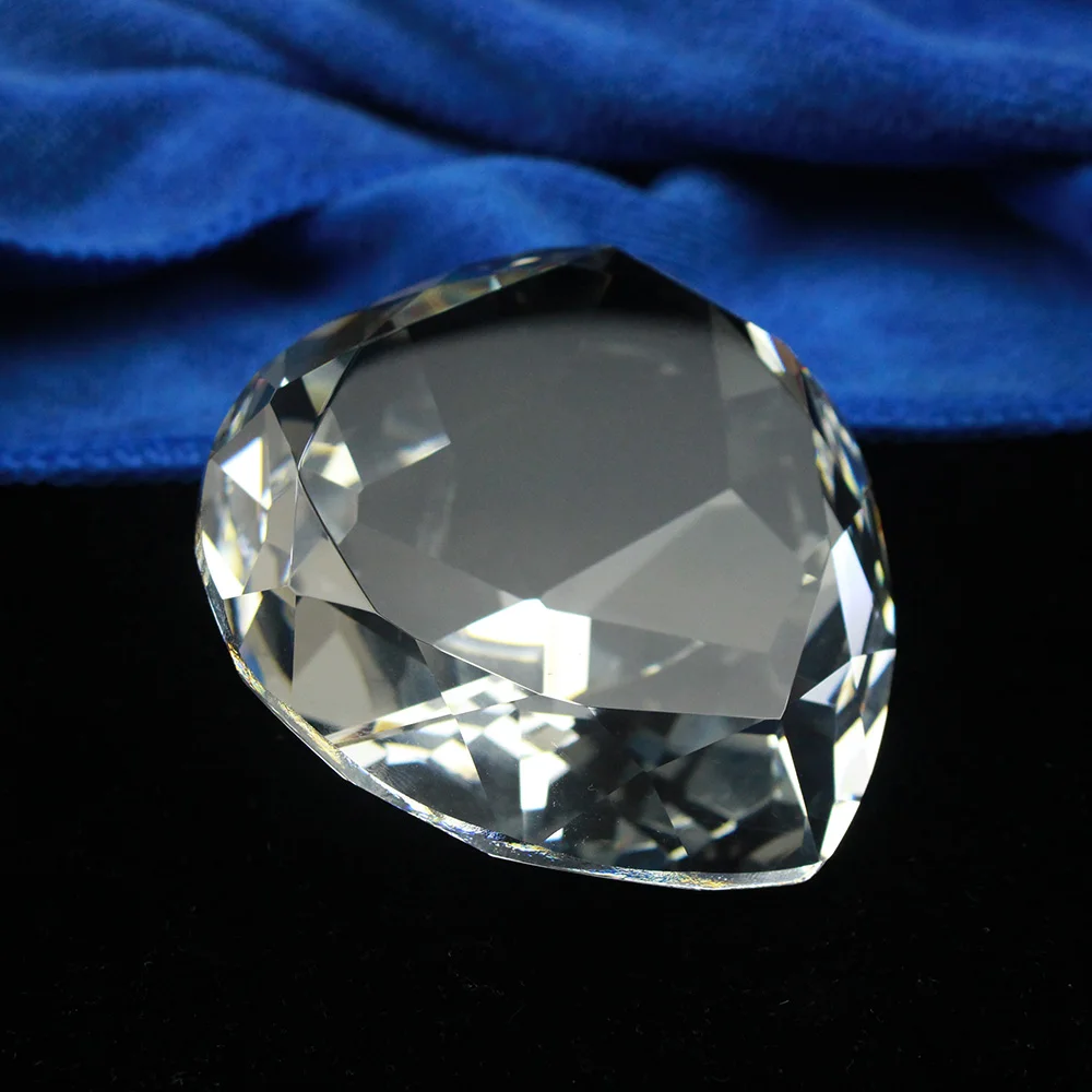 Blank Heart Shape Crystal Glass Diamond for Wedding Souvenirs