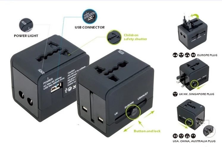 3 Way Multi Plug Extension Socket UK Standard 4 AC Outlets 10A Rated ...