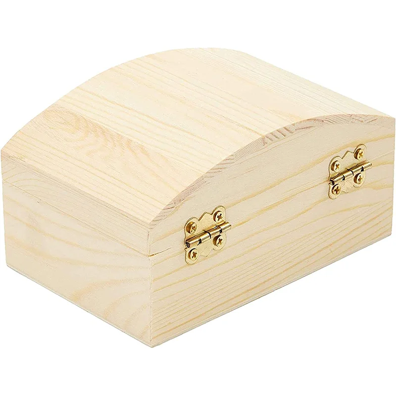 Unfinished Pinewood Jewelry Storage Boxes - Customizable