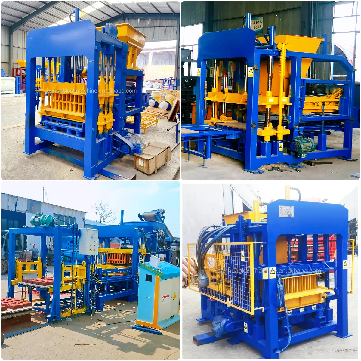 Qt4-15 Maquina De Bloques De Cemento Concrete Block Machine De Brique ...