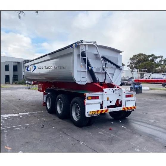 Side Tipper Electric Side Roll Tarp System by Y&J TARP