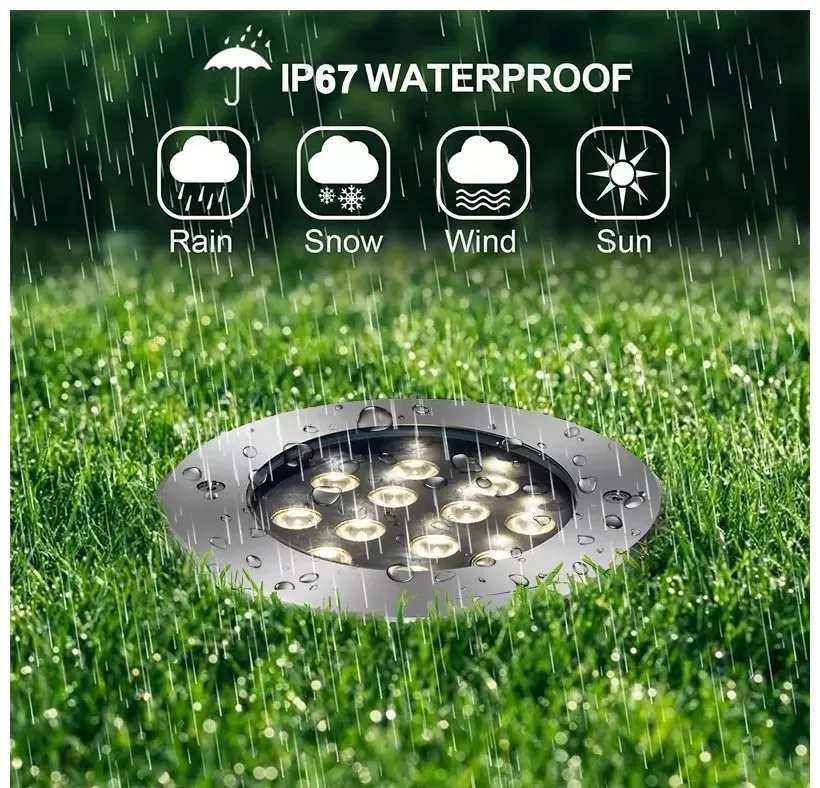 ไฟสปอตไลท์แบบฝัง Led ฝังใต้ไฟ Dmx ควบคุม Rgbw 7w 9w 12w 15w 18w 24w 36w ...