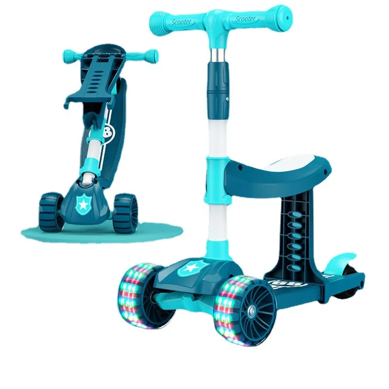 Girls Foot Kick Scooty Baby Toy 3 In 1 3 Wheel Scooters Hot Sale ...