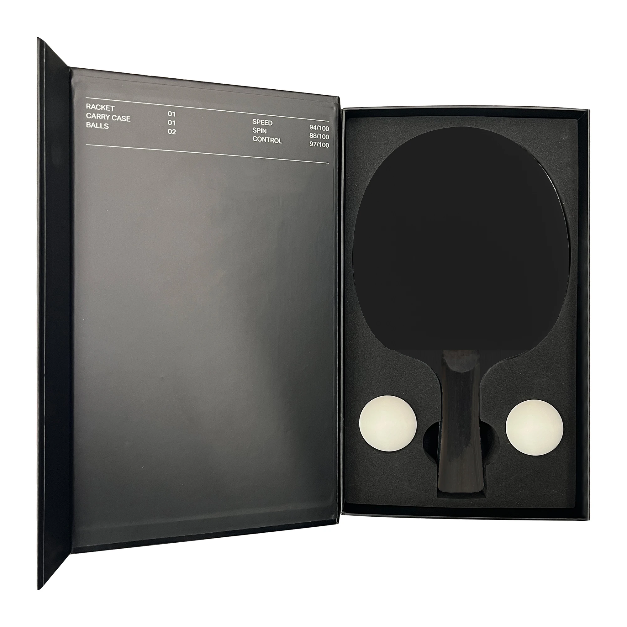 All Dyed Black Edition Ittf Approved Table Tennis Racket 2 Star Abs ...