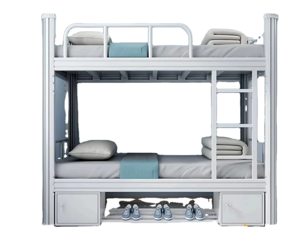 Modern Double Decker Loft Bed Double Metal Bunk Beds for Adults Kids ...