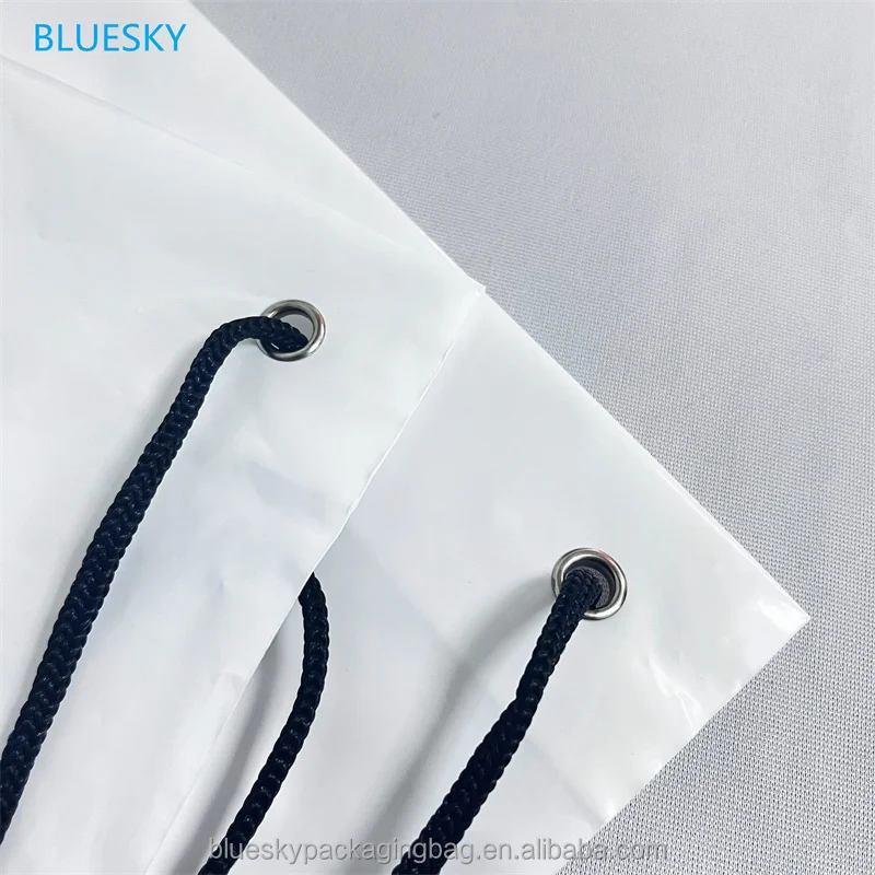 Custom Eco Friendly Drawstring Plastic Poly Bag With Logo Waterproof PE ...