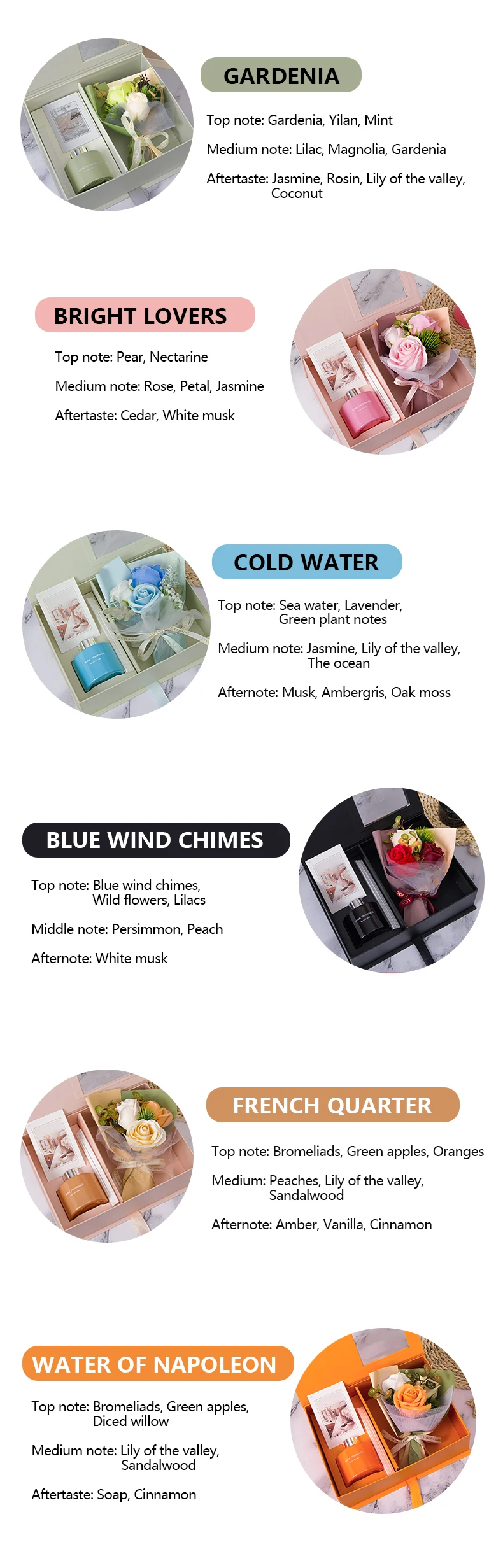 Gloway Custom Fragrance Oil Reed Diffuser Set for Birthdays