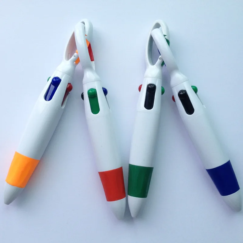4-in-1 Carabiner Ballpoint Pens - Versatile & Promotional