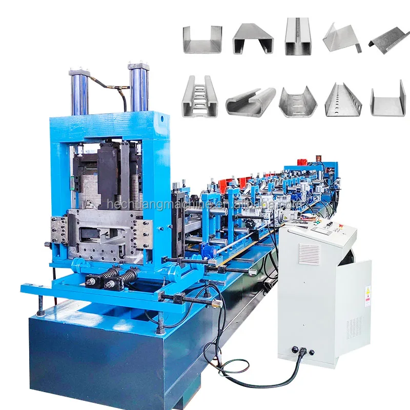 Adjustable Ful Automatic Cz Purlin Roll Forming Machine Cz Steel Roll Former Cz Purlin Machine ...