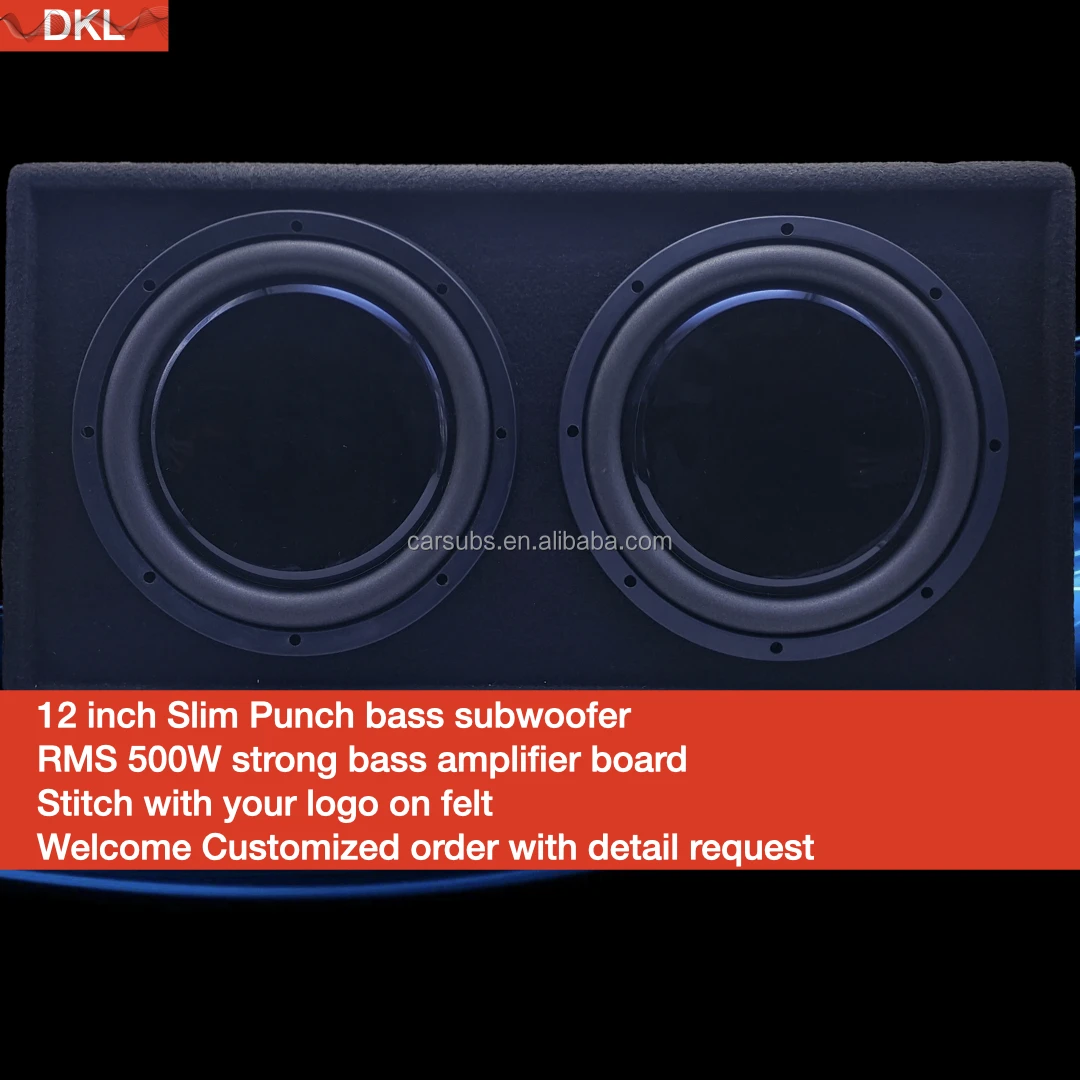 Car Stereo 12 Inch Dual Trapezoid Ported Subwoofer Box