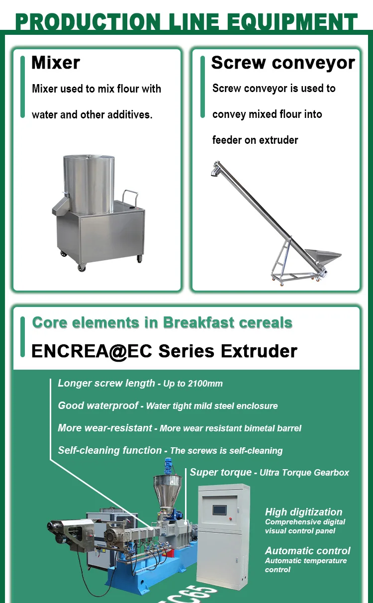 Sunpring Breakfast Cereals Corn Flakes Production Line Corn Flakes ...