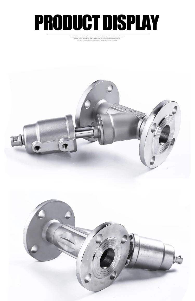 Dn15 304 Stainless Steel Pneumatic Flange Angle Seat Valve High ...