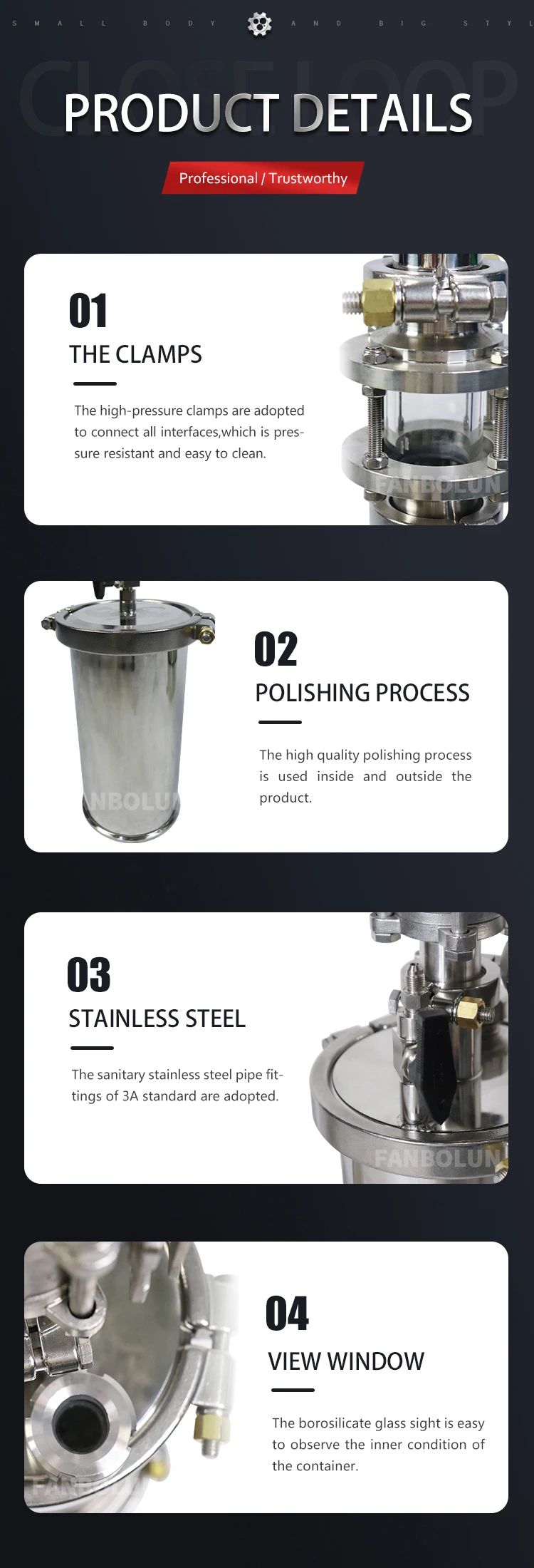 Wholesale Ss304 1lb True Dewax Bidirectional Closed Loop Extractor