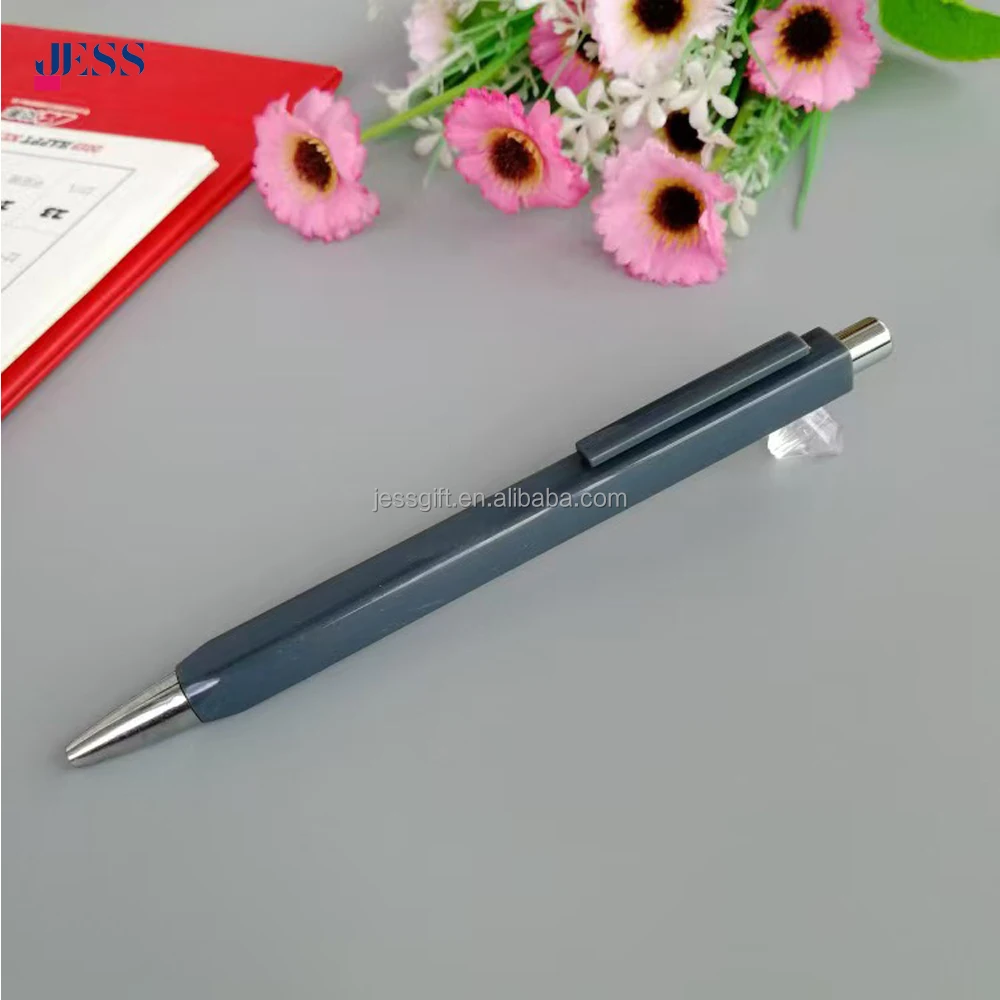 Hot Popular Square Shaped Ballpoint Pen Plastic Click Ball Pen with ...
