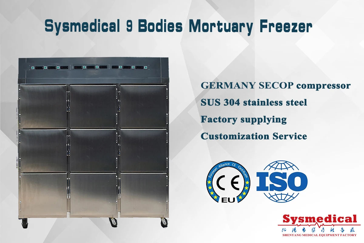 9 Bodies Funeral Mortuary Morgue Refrigerators in Stock