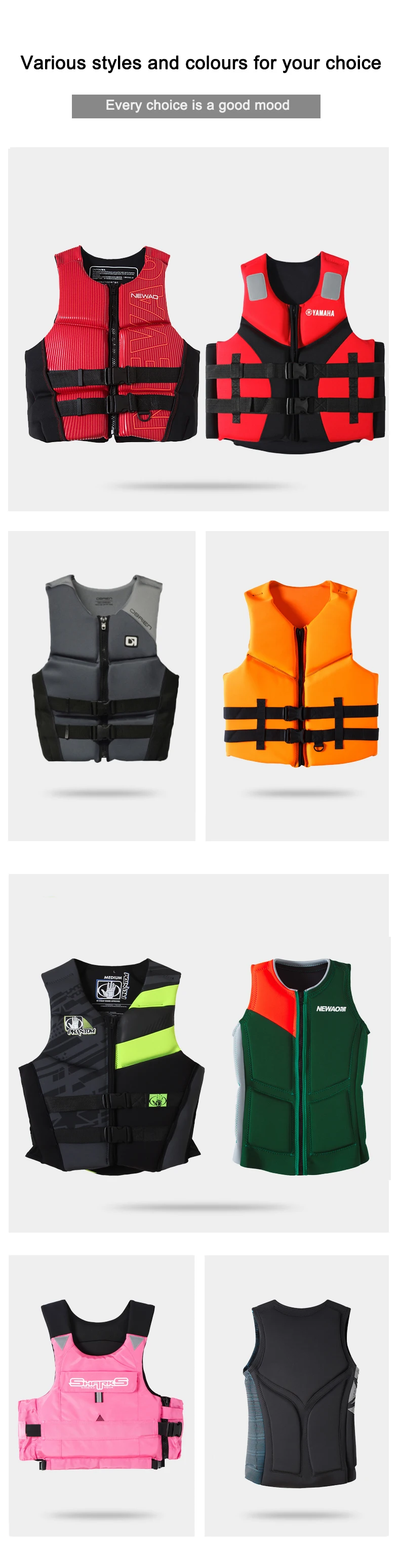 Floating Marine Custom Neoprene Adult Swim Waterski Life Jacket - Buy ...