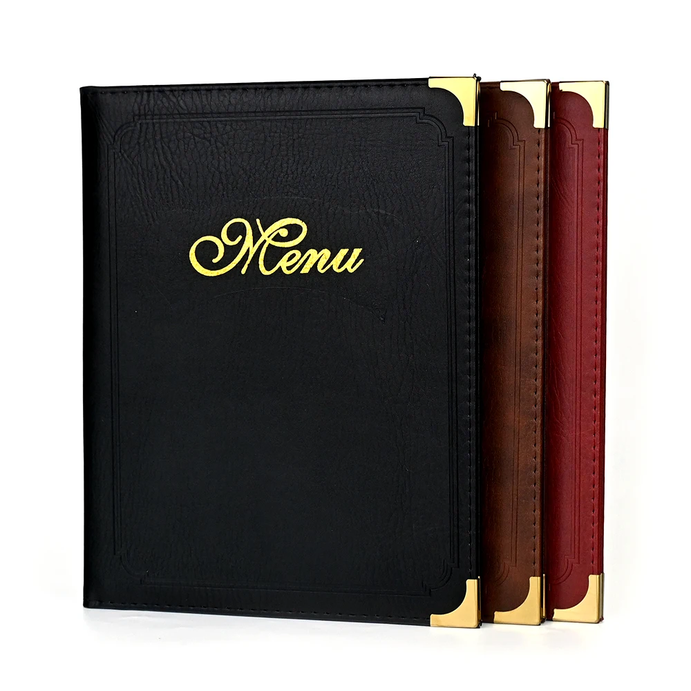 Speisekarte Menus De Restaurantes Menu Cover Hotel A4 Leather Black PVC ...